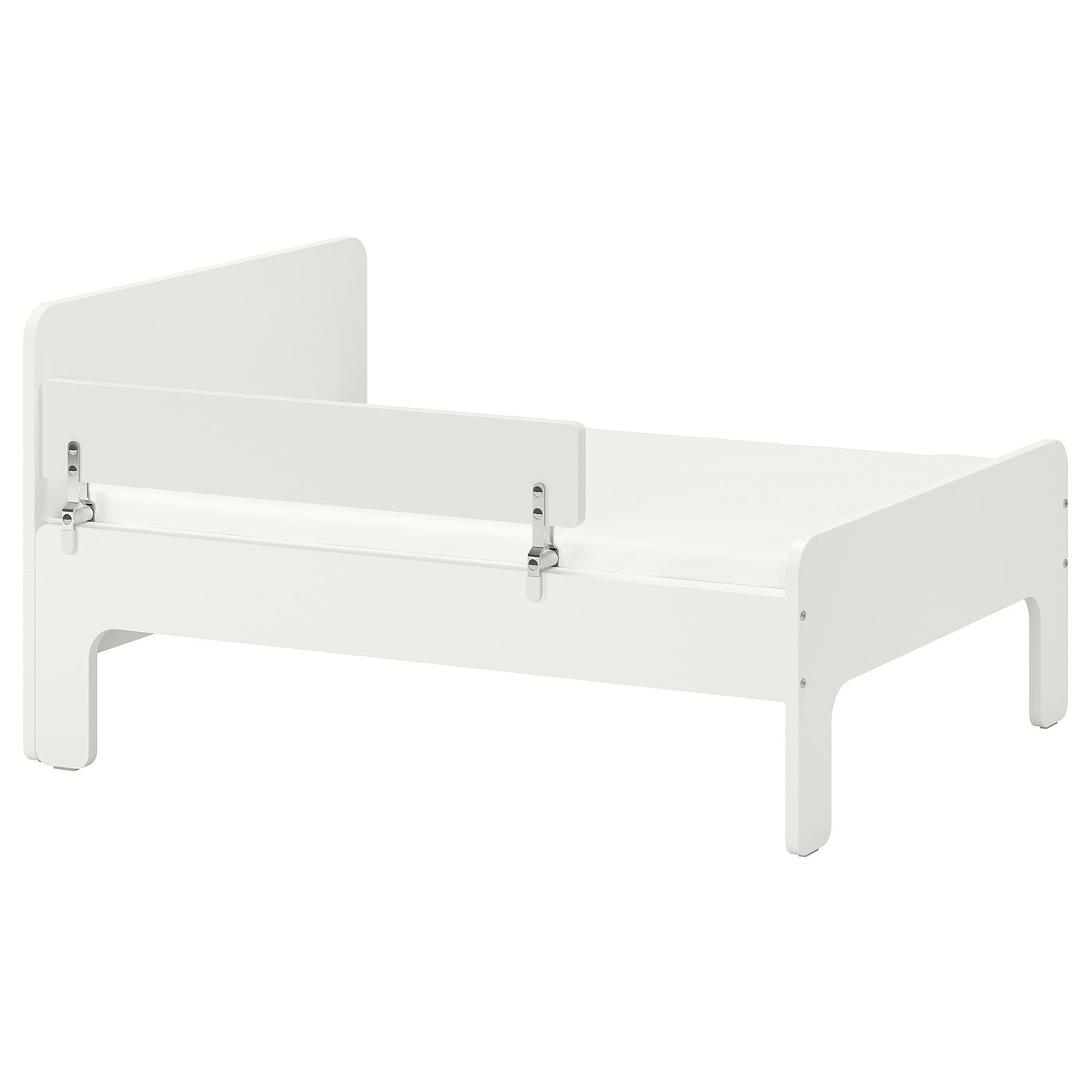 SLÄKT / NATTAPA uttrekkbar seng sengehest/ribbebunn, hvit, 80x200 cm - IKEA
