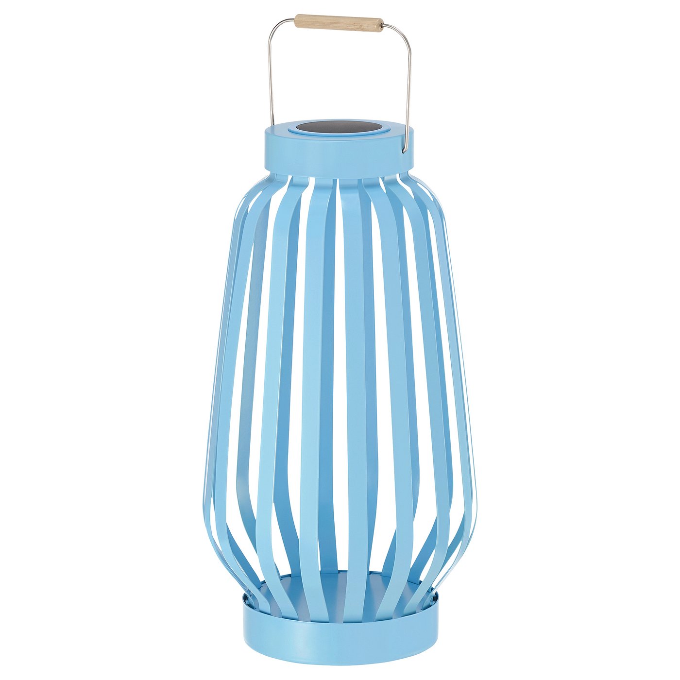 SOLVINDEN LED solcdr gulvlampe, blå/stripe, 42 cm - IKEA