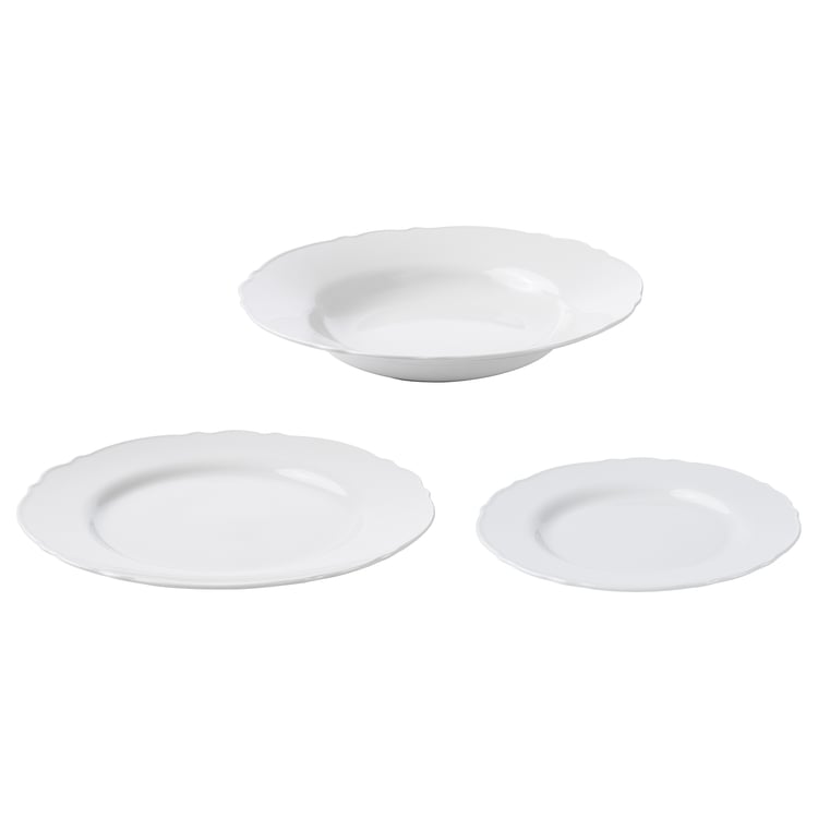 UPPLAGA servise, 18 deler, hvit - IKEA