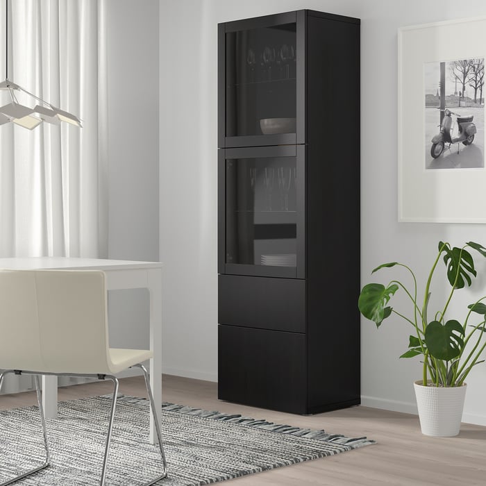BESTÅ frame, black-brown, 60x40x192 cm - IKEA