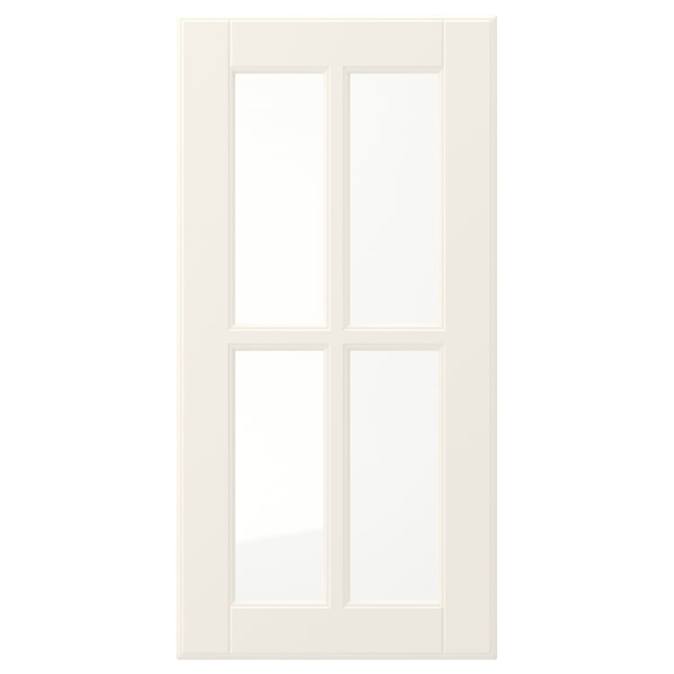 BODBYN glass door, off-white, 30x60 cm - IKEA