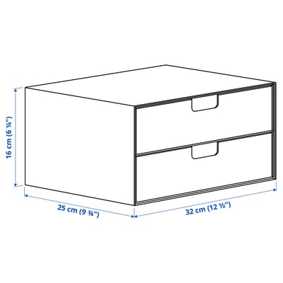 FJÄDERHARV mini chest with 2 drawers, white, 32x25 cm - IKEA
