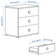 GODISHUS chest of 3 drawers, white, 60x40x60 cm - IKEA