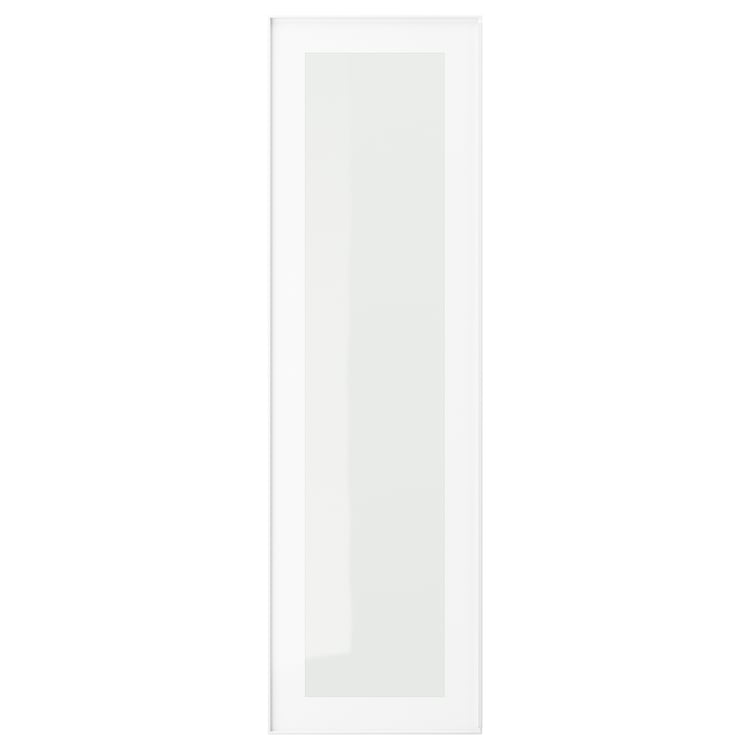 HEJSTA glass door, white/clear glass, 30x100 cm - IKEA