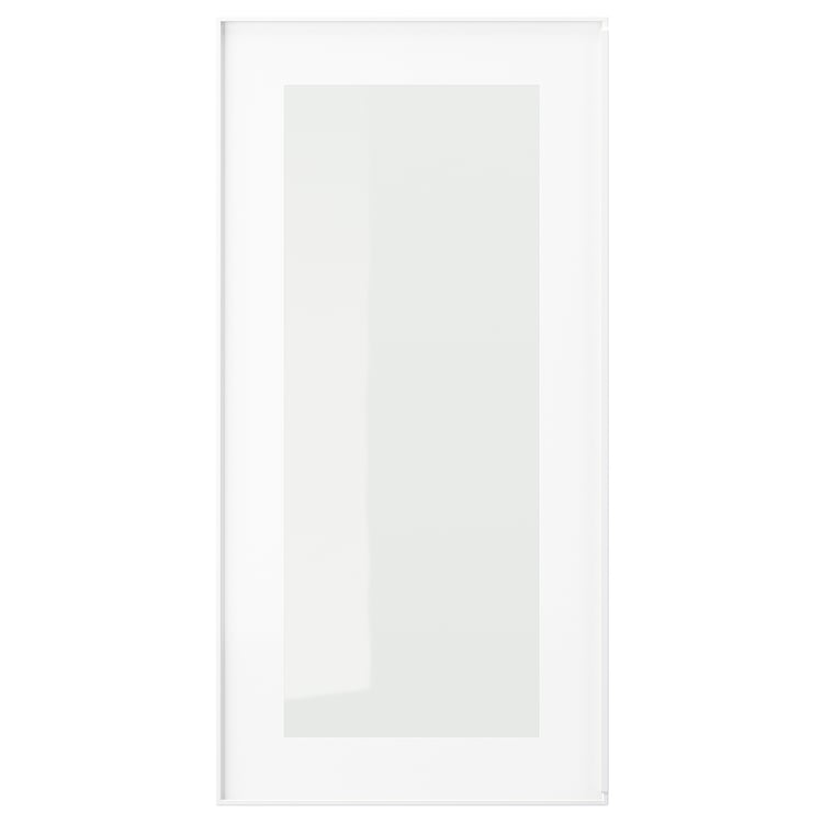 HEJSTA glass door, white/clear glass, 30x60 cm - IKEA