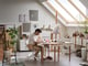HILVER leg cone-shaped, bamboo, 70 cm - IKEA
