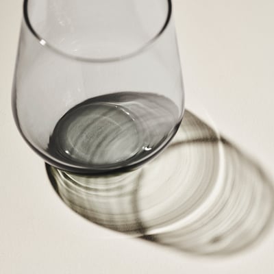 IVRIG glass, grey, 45 cl - IKEA