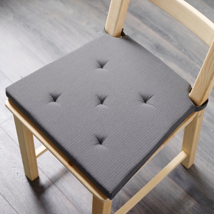 JUSTINA chair pad, grey, 42/35x40x4 cm - IKEA