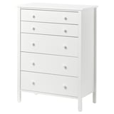 KILBERGET chest of 5 drawers, white/anchor/unlock-function, 76x102 cm ...