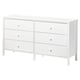 KILBERGET chest of 6 drawers, white/anchor/unlock-function, 144x78 cm ...
