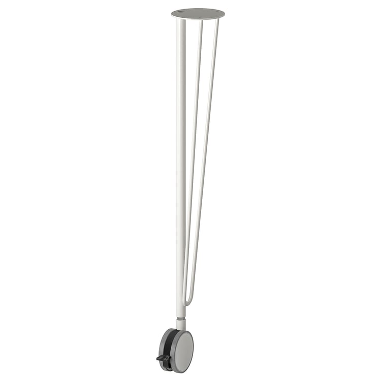 KRILLE leg with castor, white, 70 cm - IKEA