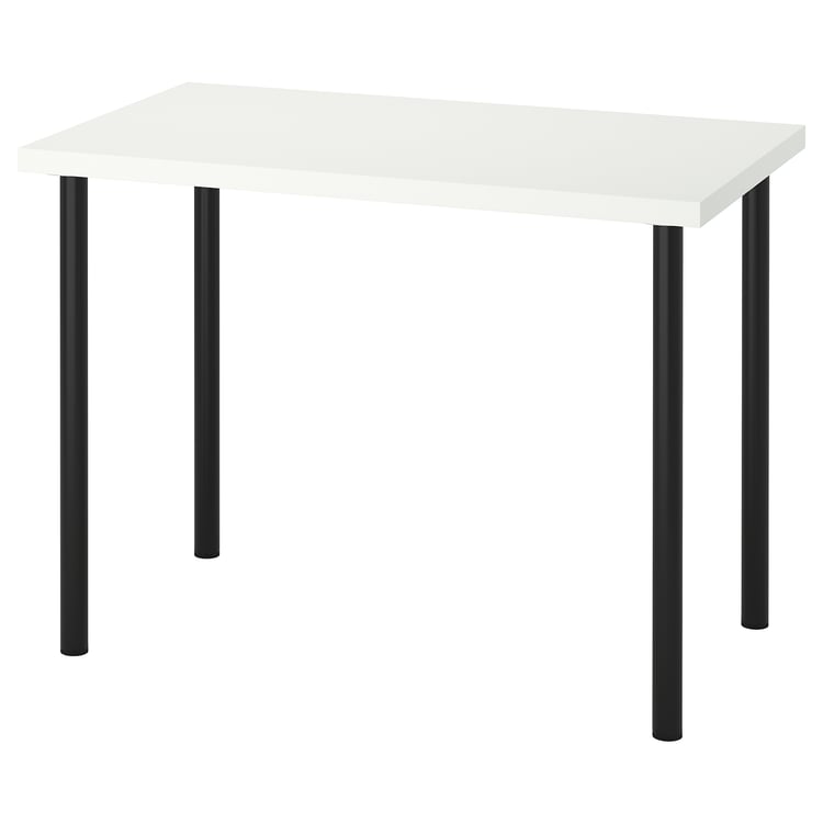 LINNMON / ADILS table, white/black, 100x60 cm - IKEA