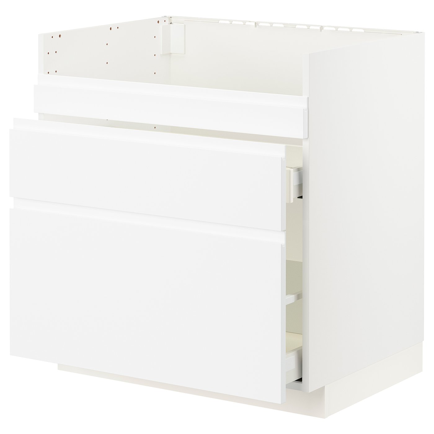 METOD / MAXIMERA base cb f HAVSEN snk/3 frnts/2 drws, white/Voxtorp ...