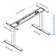 RODULF underframe sit/stand f table top, electric/white, 140x80 cm - IKEA