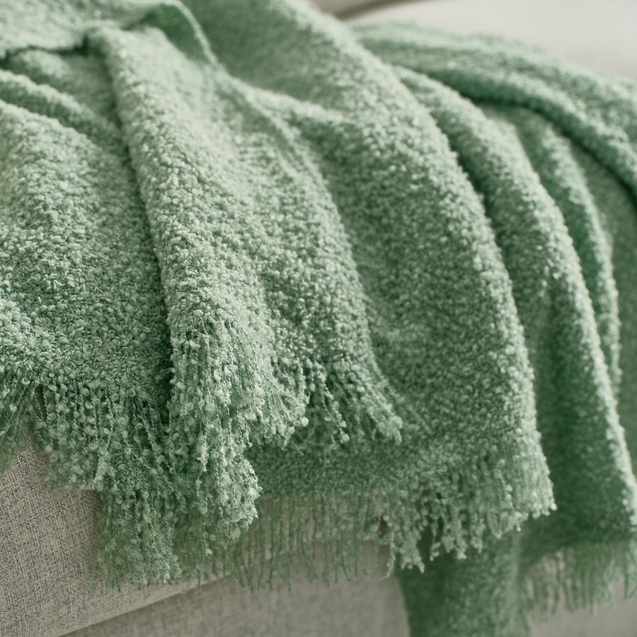 SANDBRODD throw, light green, 130x170 cm - IKEA