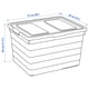 SOCKERBIT box with lid, white, 38x51x30 cm - IKEA