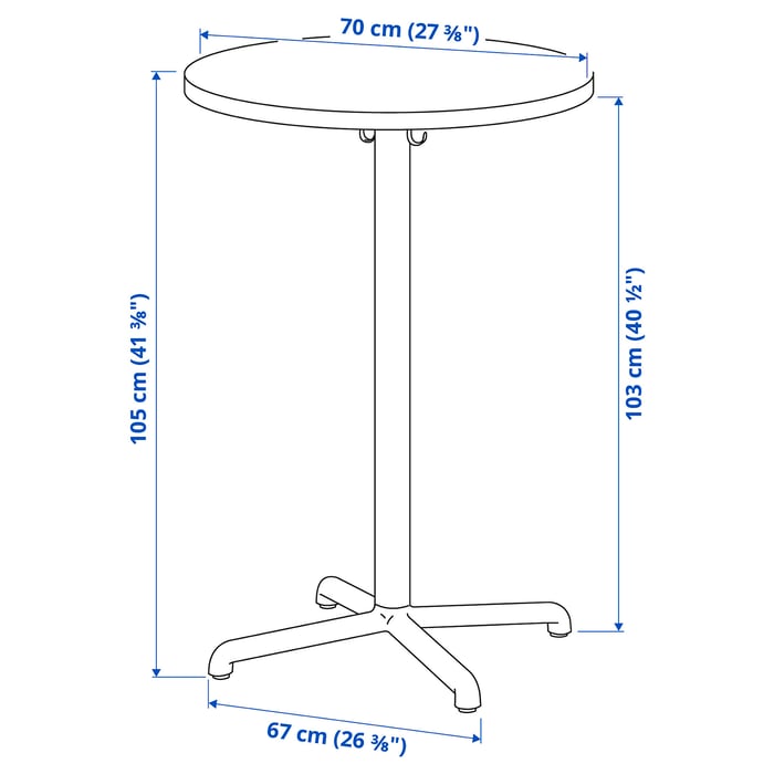 STENSELE bar table, anthracite/anthracite, 70 cm - IKEA