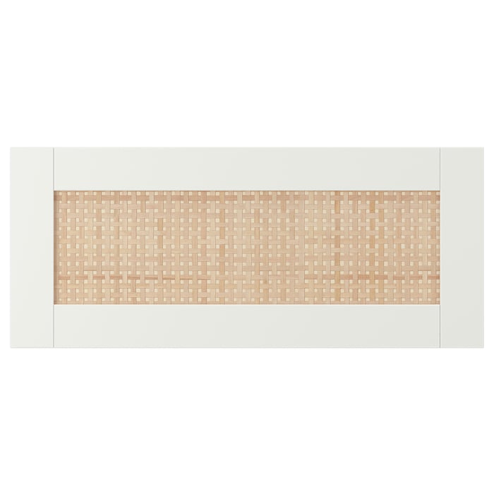 STUDSVIKEN drawer front, white/woven poplar, 60x26 cm - IKEA