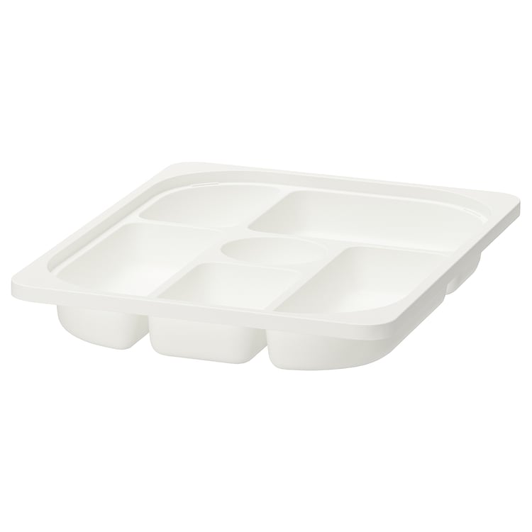 TROFAST storage tray with compartments, white, 42x30x5 cm - IKEA