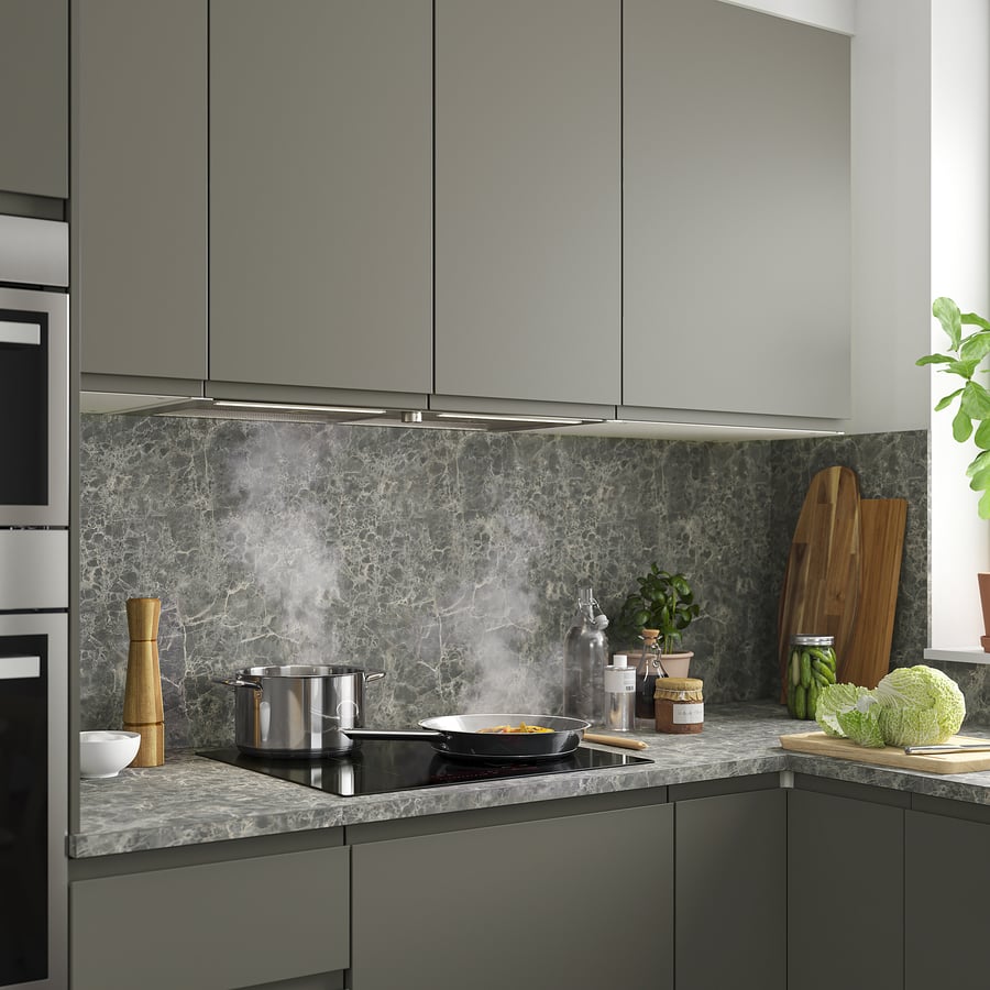UNDERVERK built-in extractor hood, stainless steel, 80 cm - IKEA