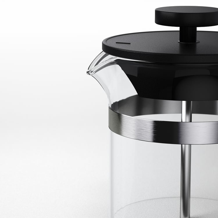UPPHETTA coffee/tea maker, glass/stainless steel, 0.4 l - IKEA