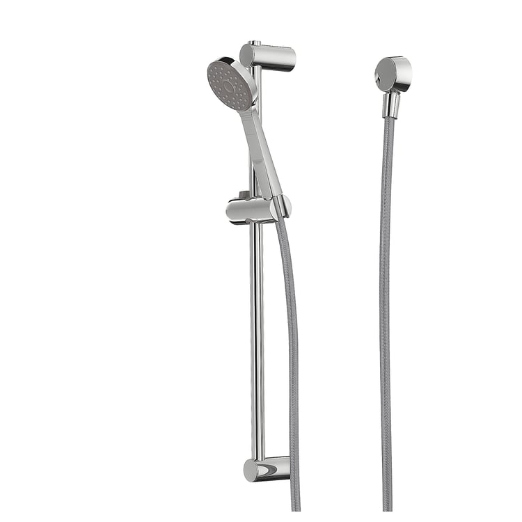 VALLAMOSSE riser rail w handshower/wall outlet, chrome-plated - IKEA