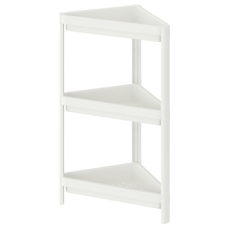 VESKEN corner shelf unit, white, 33x33x71 cm - IKEA