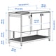 BÅTSKÄR unit for sink, outdoor/dark grey, 120x60 cm - IKEA