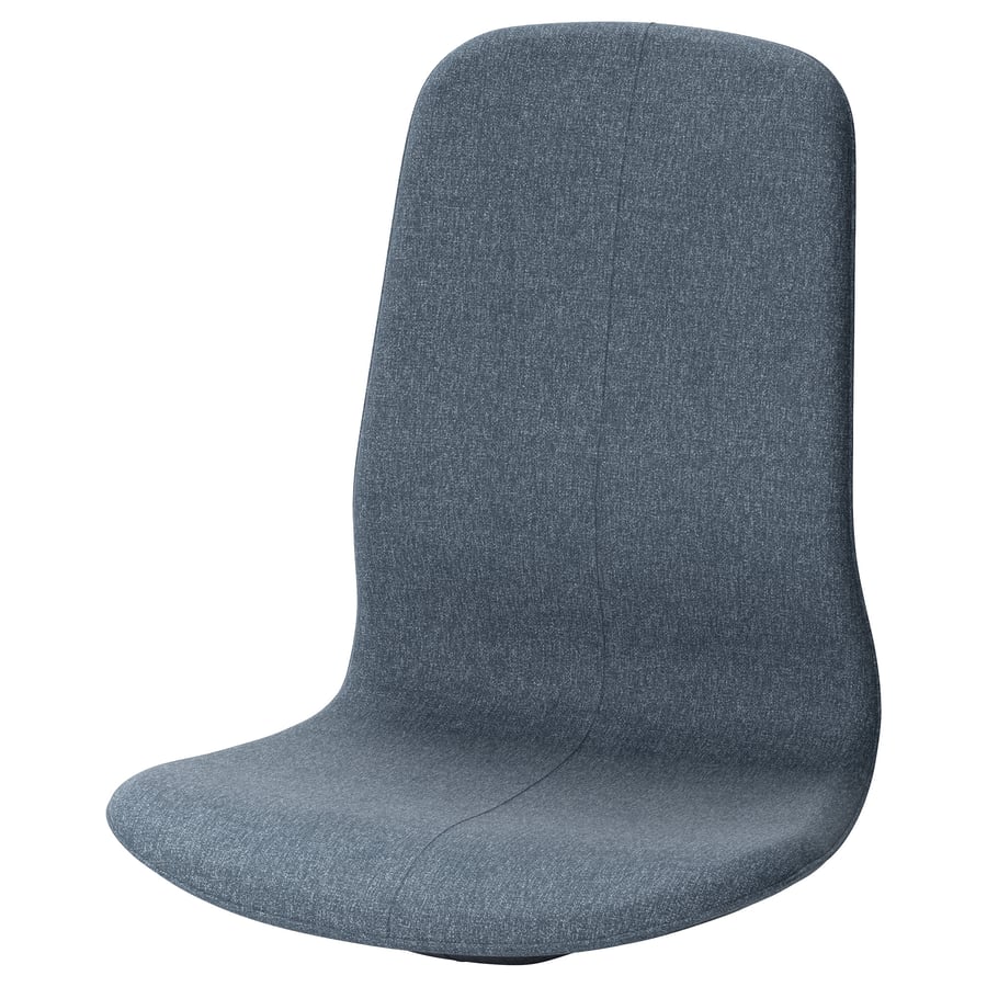 LÅNGFJÄLL seat shell with high back, Gunnared blue - IKEA