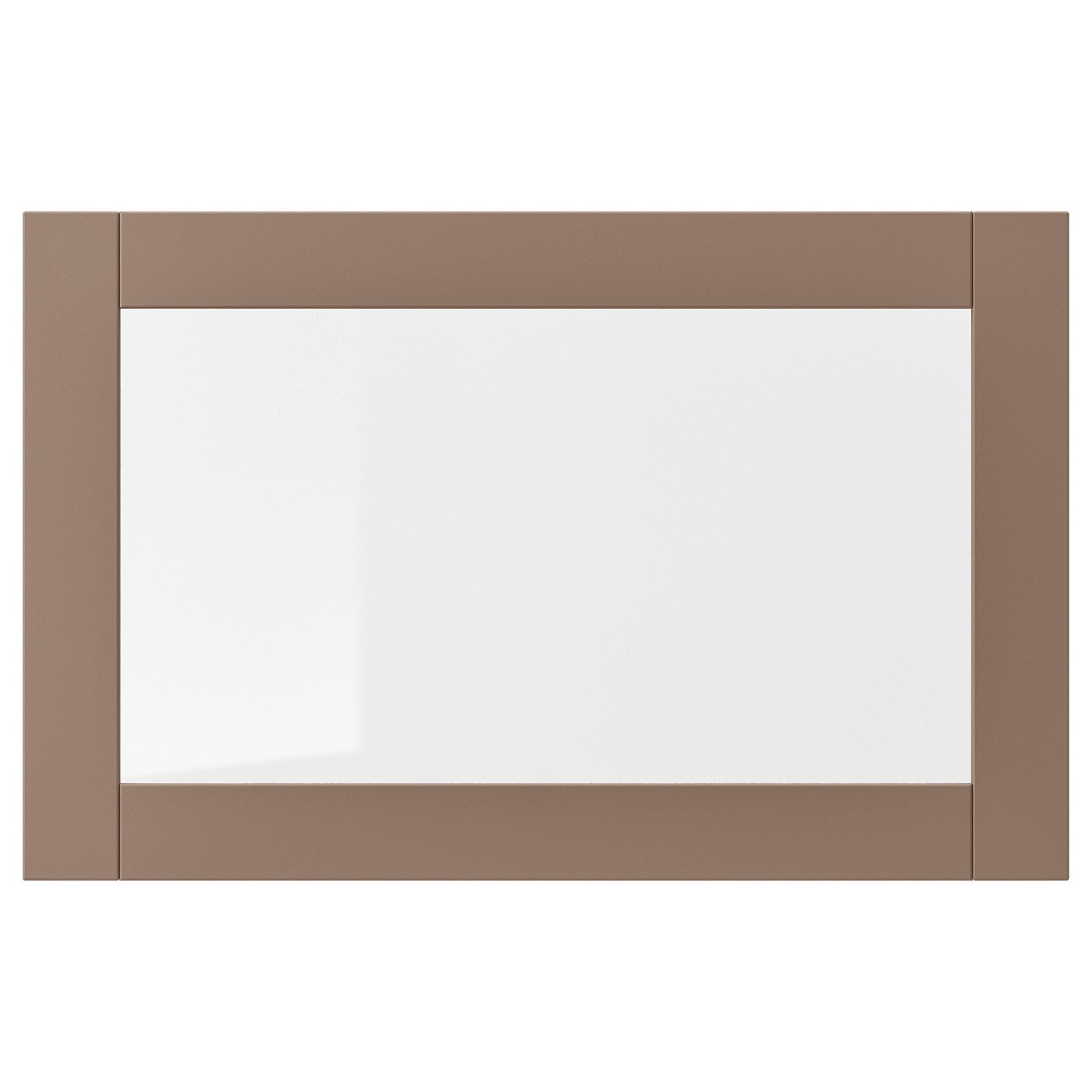 SINDVIK glass door, light grey-brown/clear glass, 60x38 cm - IKEA