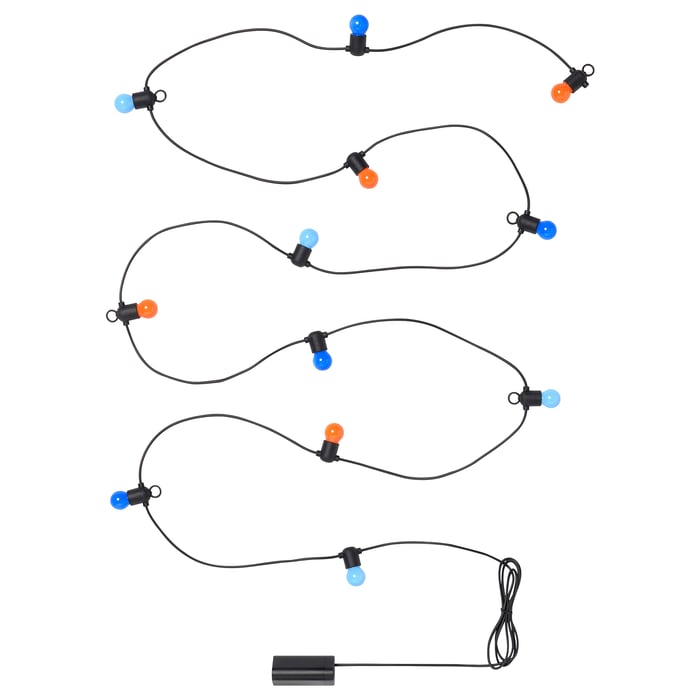 SOLVINDEN LED lighting chain with 12 bulbs, battery-operated/outdoor ...