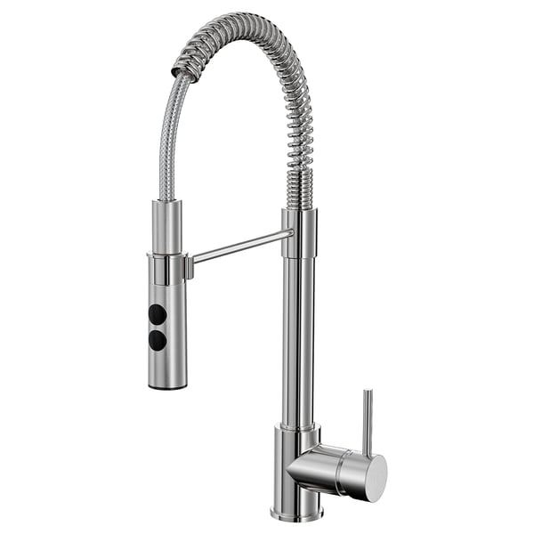 VIMMERN Kitchen mixer tap/handspray, stainless steel colour - IKEA