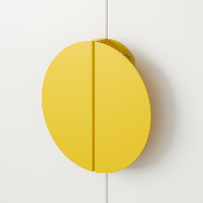 BEGRIPA handle, yellow/half-round, 130 mm (51/8") - IKEA