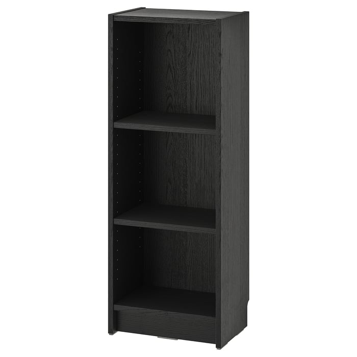 BILLY bookcase, black oak effect, 40x28x106 cm (153/4x11x413/4") - IKEA