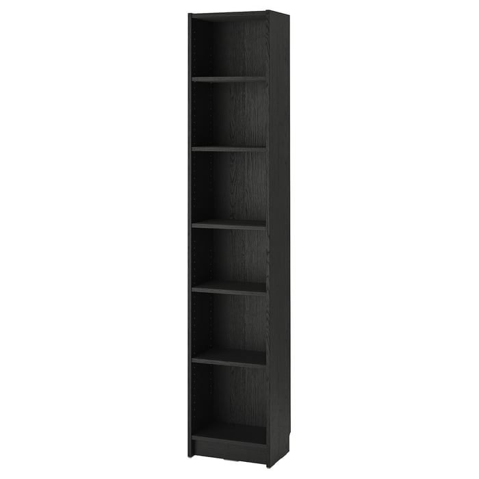 BILLY bookcase, black oak effect, 40x28x202 cm (153/4x11x791/2") - IKEA