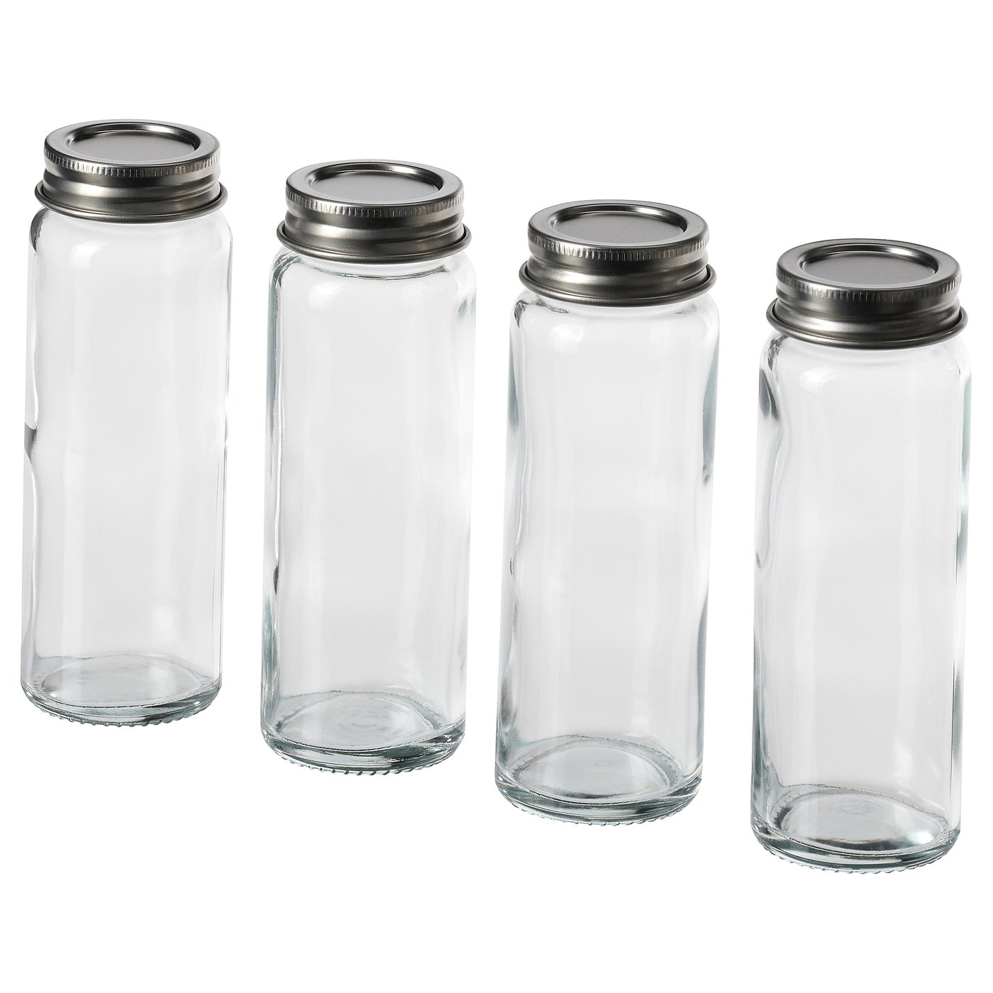 CITRONHAJ spice jar, clear glass/stainless steel, 10 cl (3 oz) - IKEA