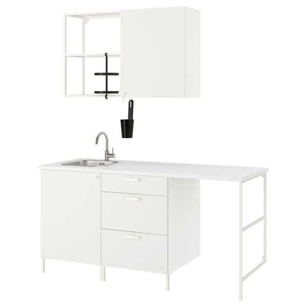 ENHET kitchen, white, 186x63.5x221 cm (731/4x25x871/8") - IKEA
