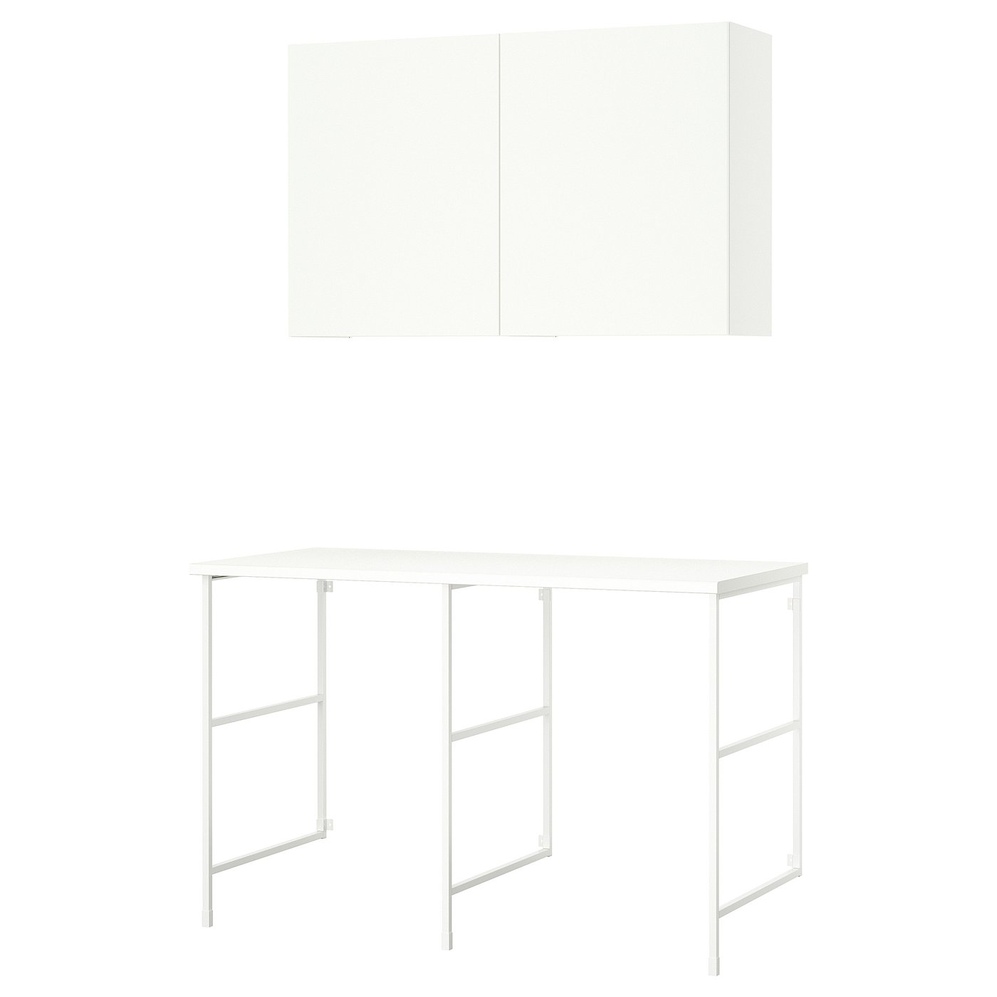 ENHET storage combination, white, 139x63.5x90.5 cm (543/4x25x355/8") - IKEA