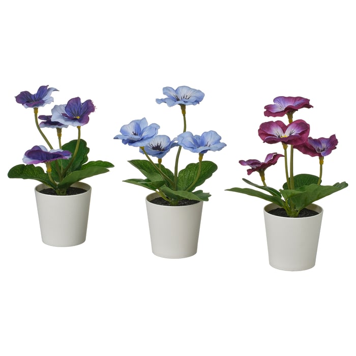 FEJKA artificial potted plant, indoor/outdoor Pansy, 6 cm (2 ¼") - IKEA