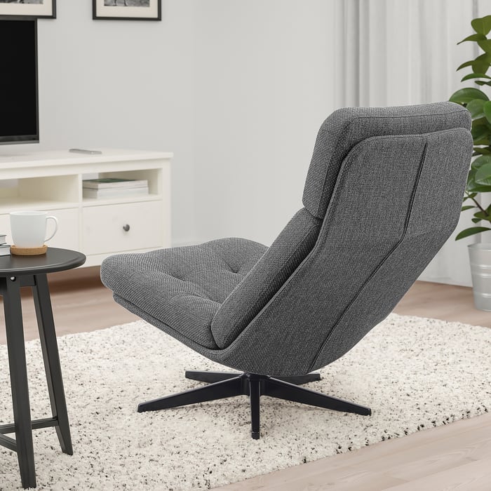 HAVBERG Swivel chair, Lejde gray/black - IKEA