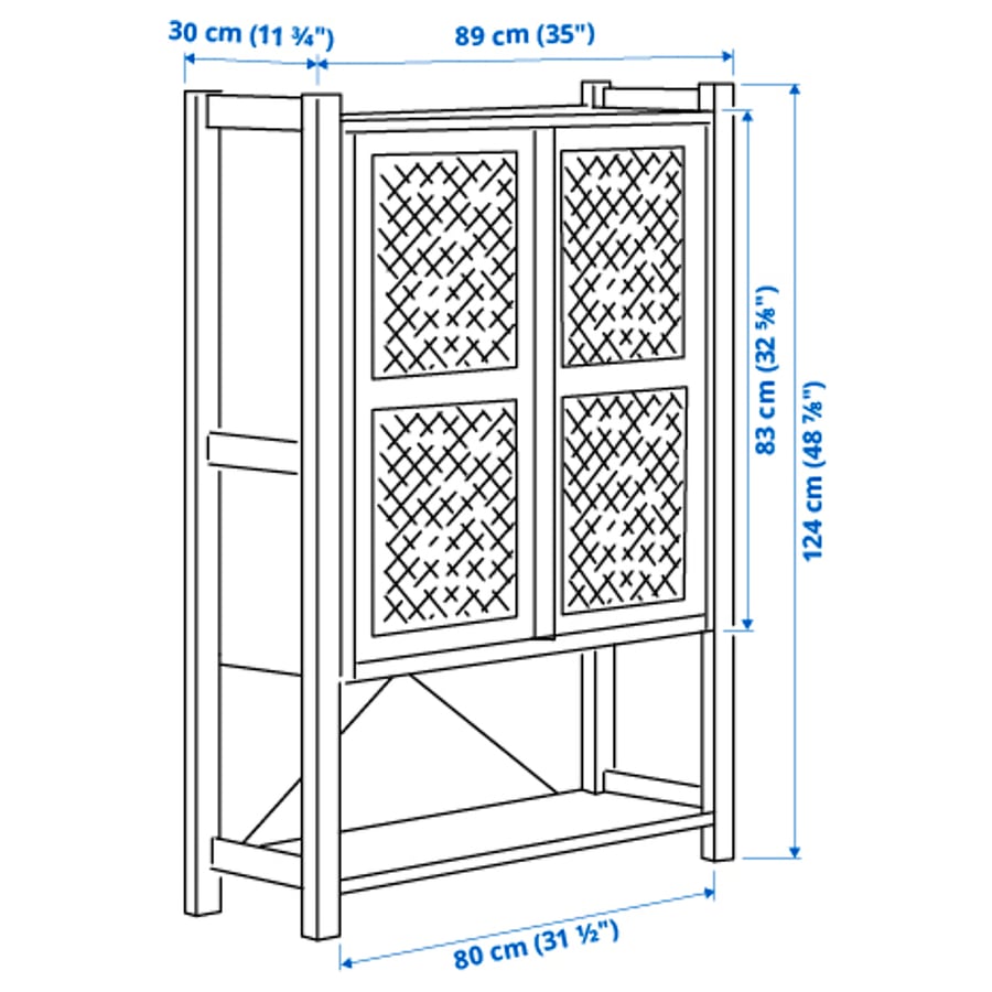 IVAR cabinet with doors - IKEA