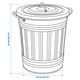 KNODD bin with lid, gray, 40 l (11 gallon) - IKEA