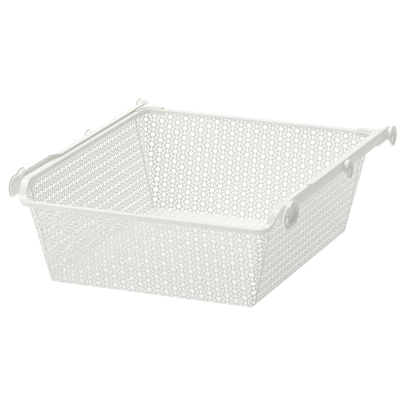 KOMPLEMENT metal basket with pull-out rail, white, 50x58 cm (195/8x227 ...