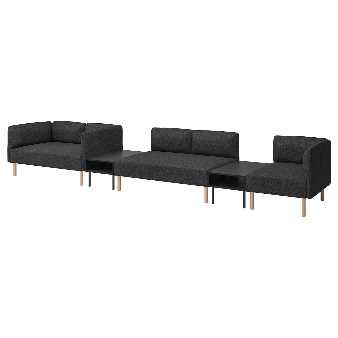 LILLEHEM 5-seat modular sofa with side table - IKEA