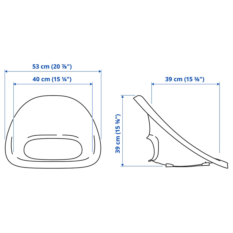 LOBERGET Seat shell, white - IKEA