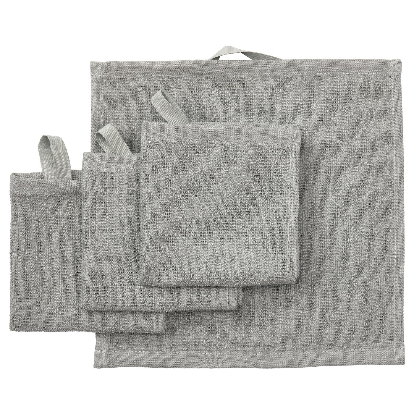 LUDDVIAL washcloth, gray, 25x25 cm (10x10") - IKEA
