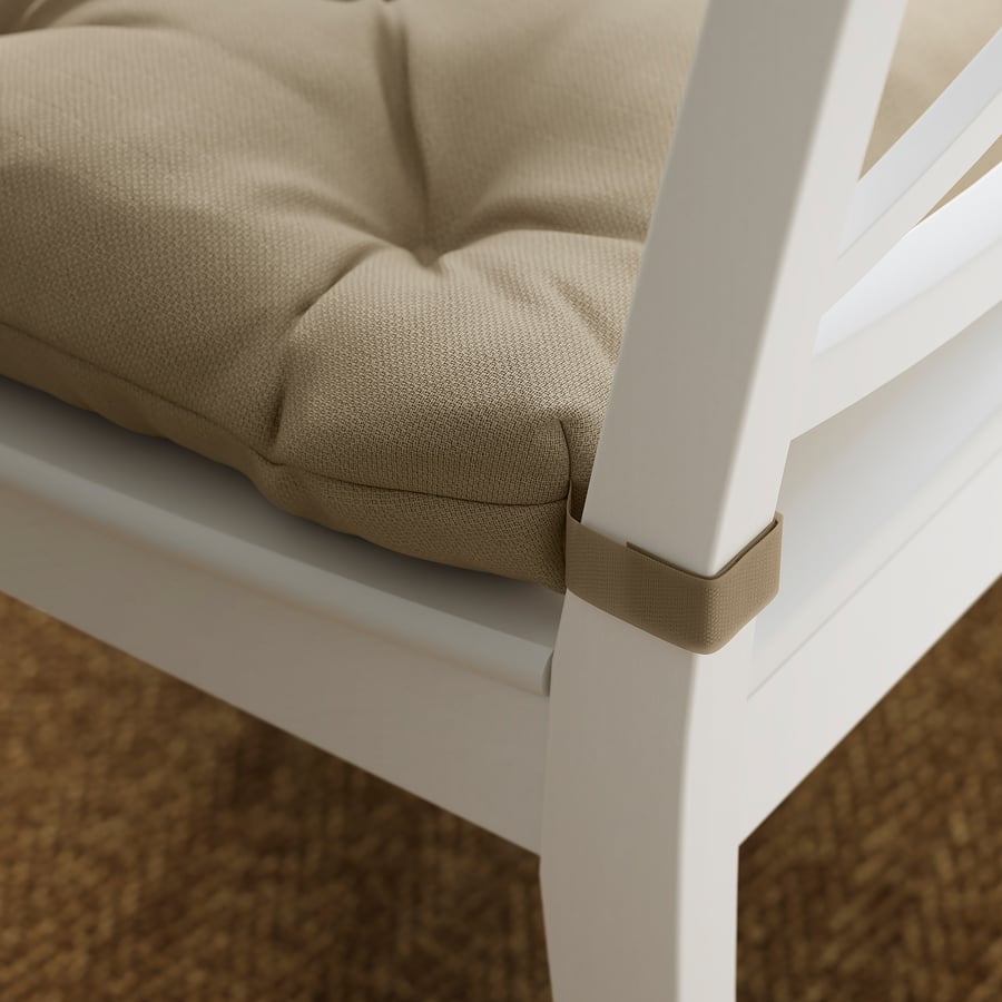 MALINDA chair pad, beige, 40/35x38x7 cm (16/14x15x3") - IKEA