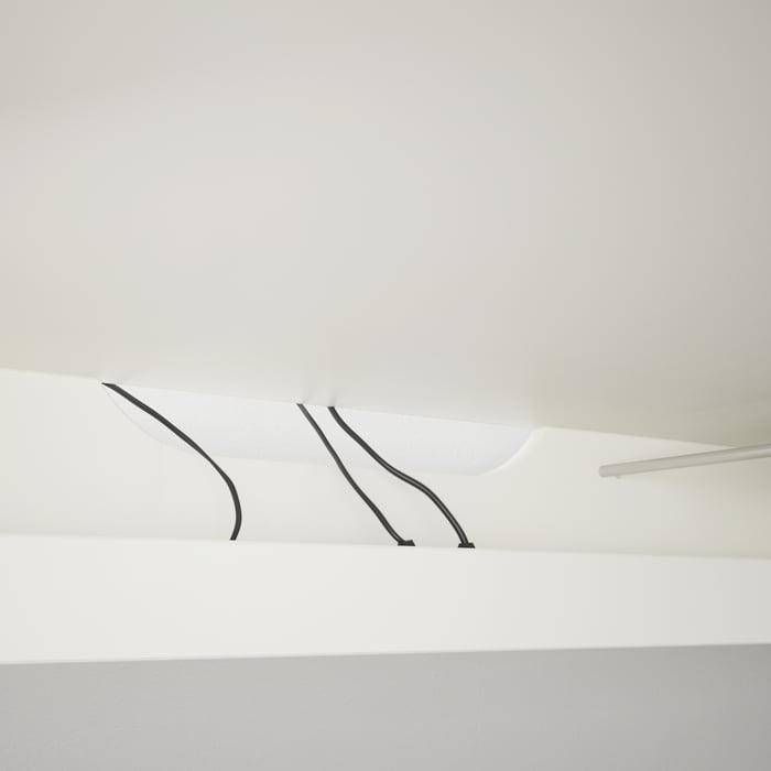 MALM desk with pull-out panel, white, 151x65 cm (591/2x255/8") - IKEA