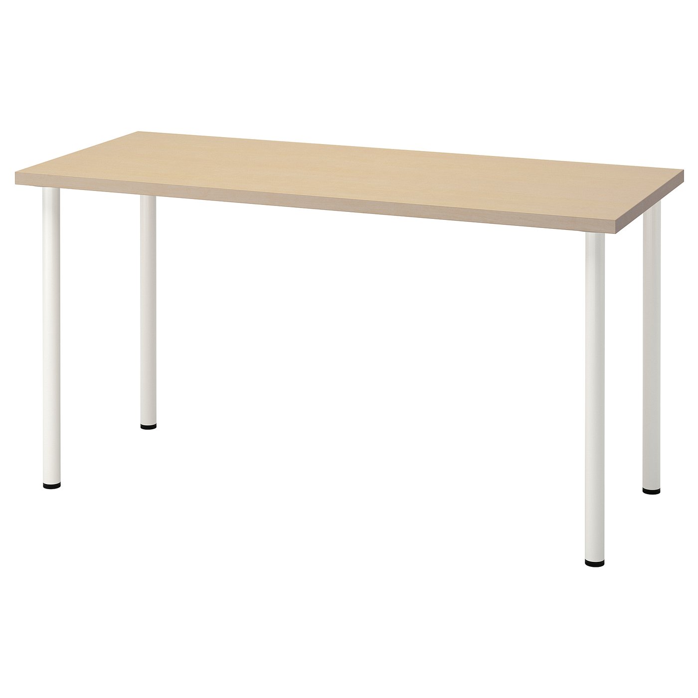 MÅLSKYTT / ADILS desk, birch/white, 140x60 cm (551/8x235/8") - IKEA
