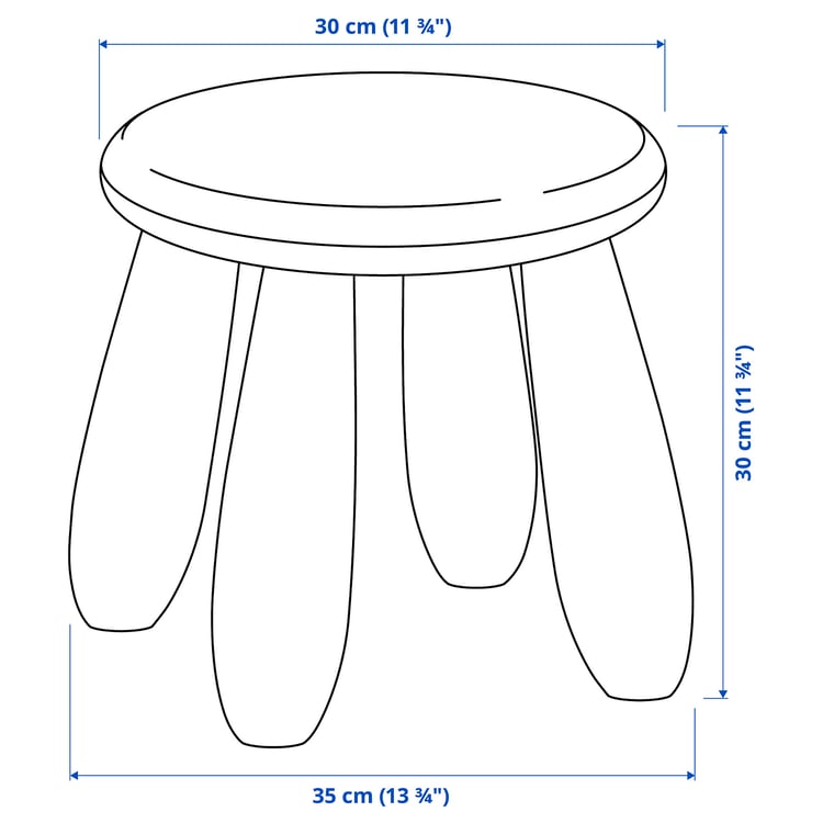 MAMMUT children's stool, indoor/outdoor/white - IKEA